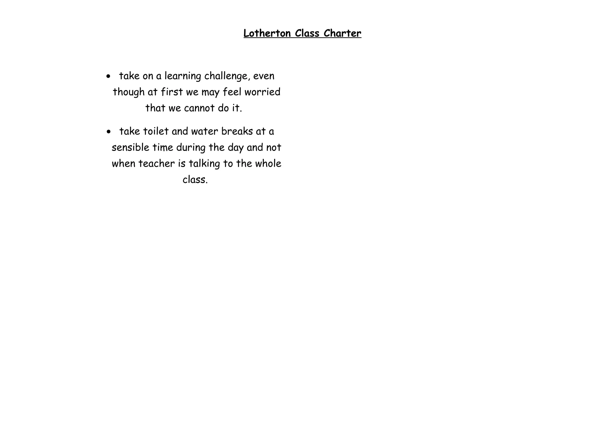 Class charter | DOC