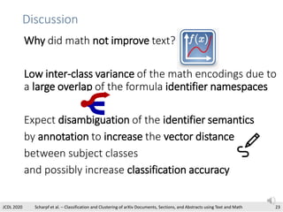 Classification and Clustering of arXiv Documents, Sections, and ...