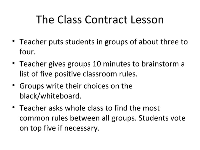 Class contract | PPT