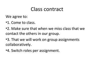Class contract | PPT