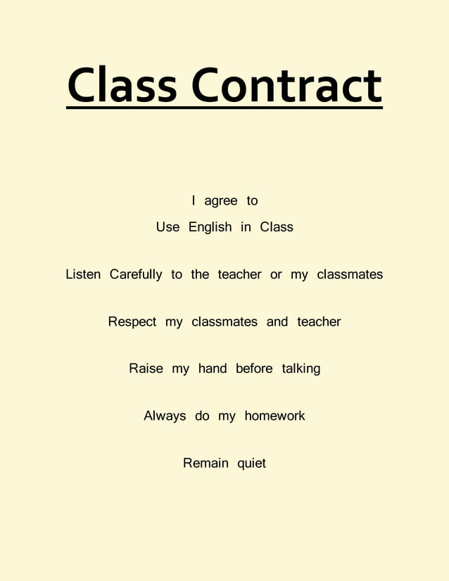 Class contract | PDF