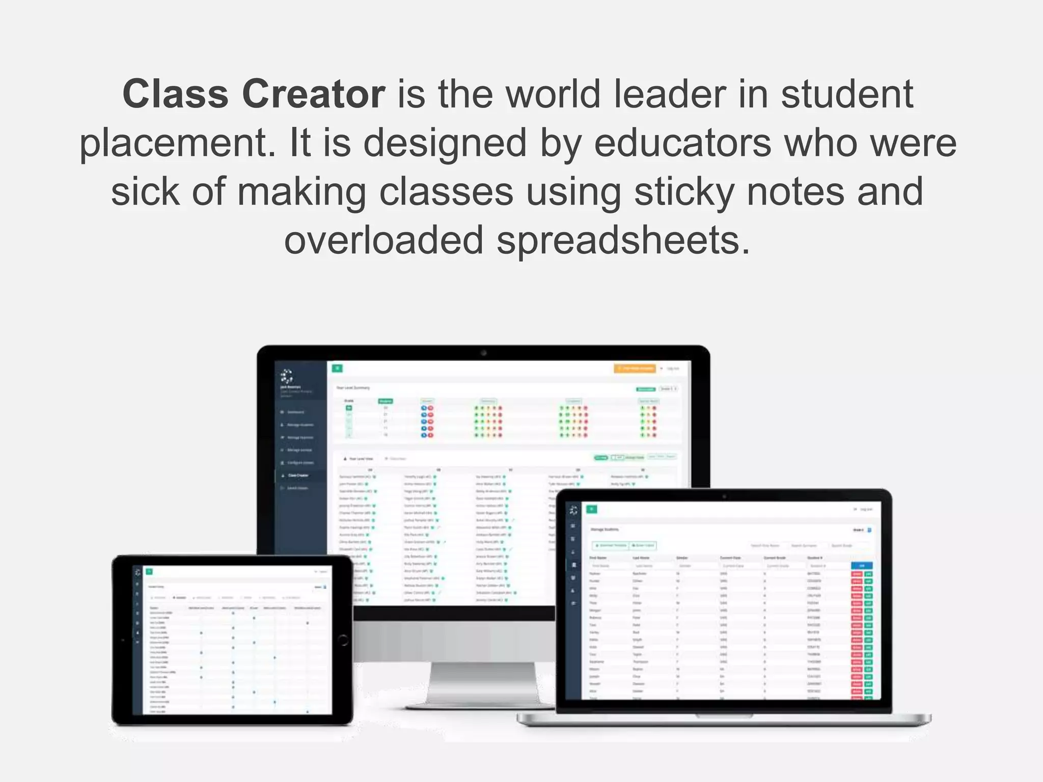 Class Creator Student Placement Software Pptx