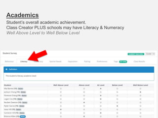 Class Creator | Student Placement Software | PPT