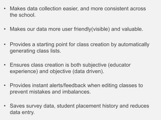 Class Creator | Student Placement Software | PPT