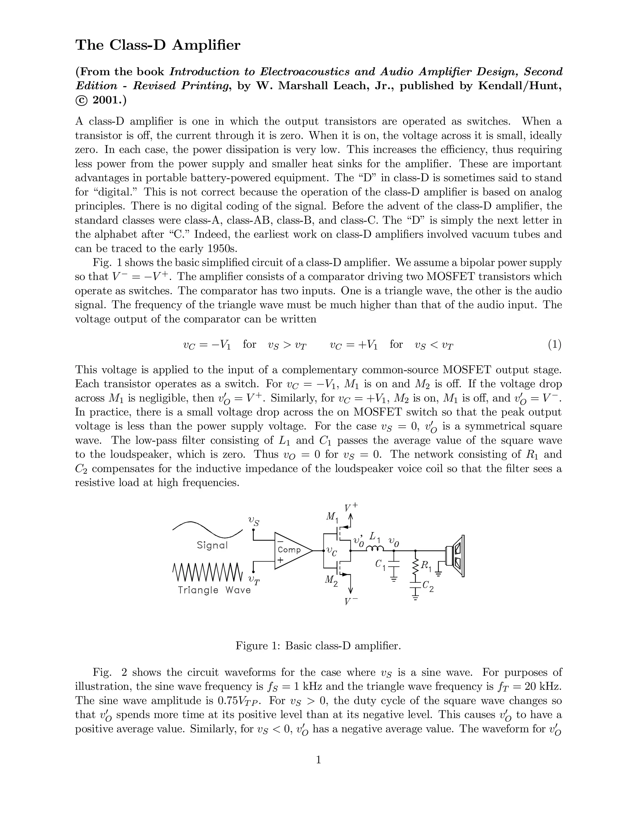 The Class-D Amplifier | PDF