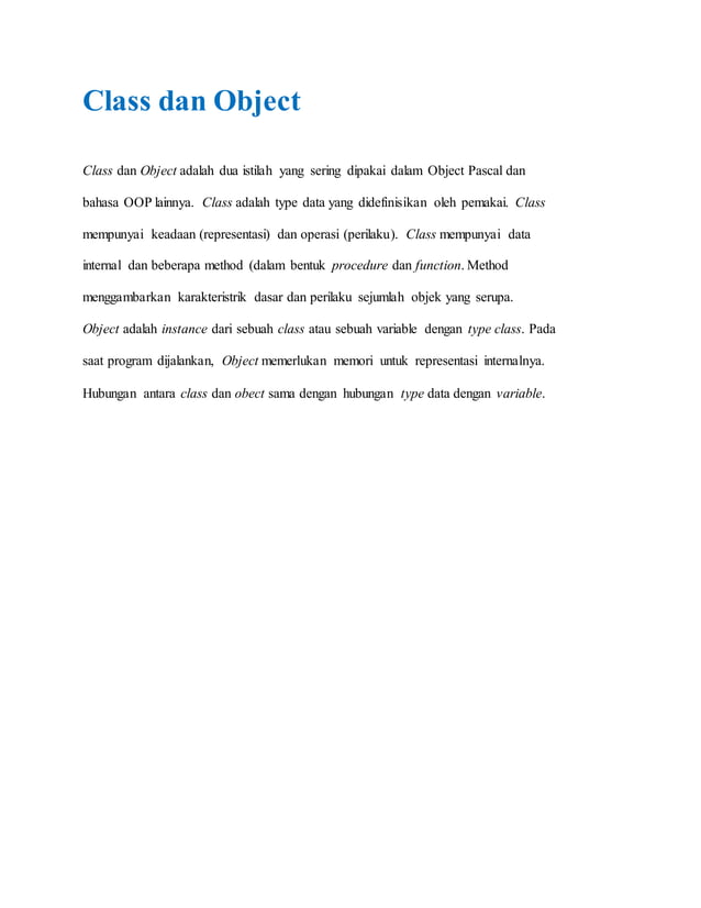 Class dan object | PDF