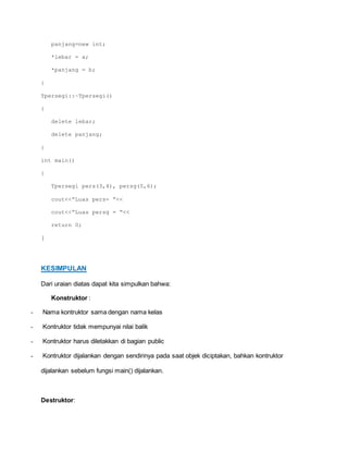 Class dan object | DOCX