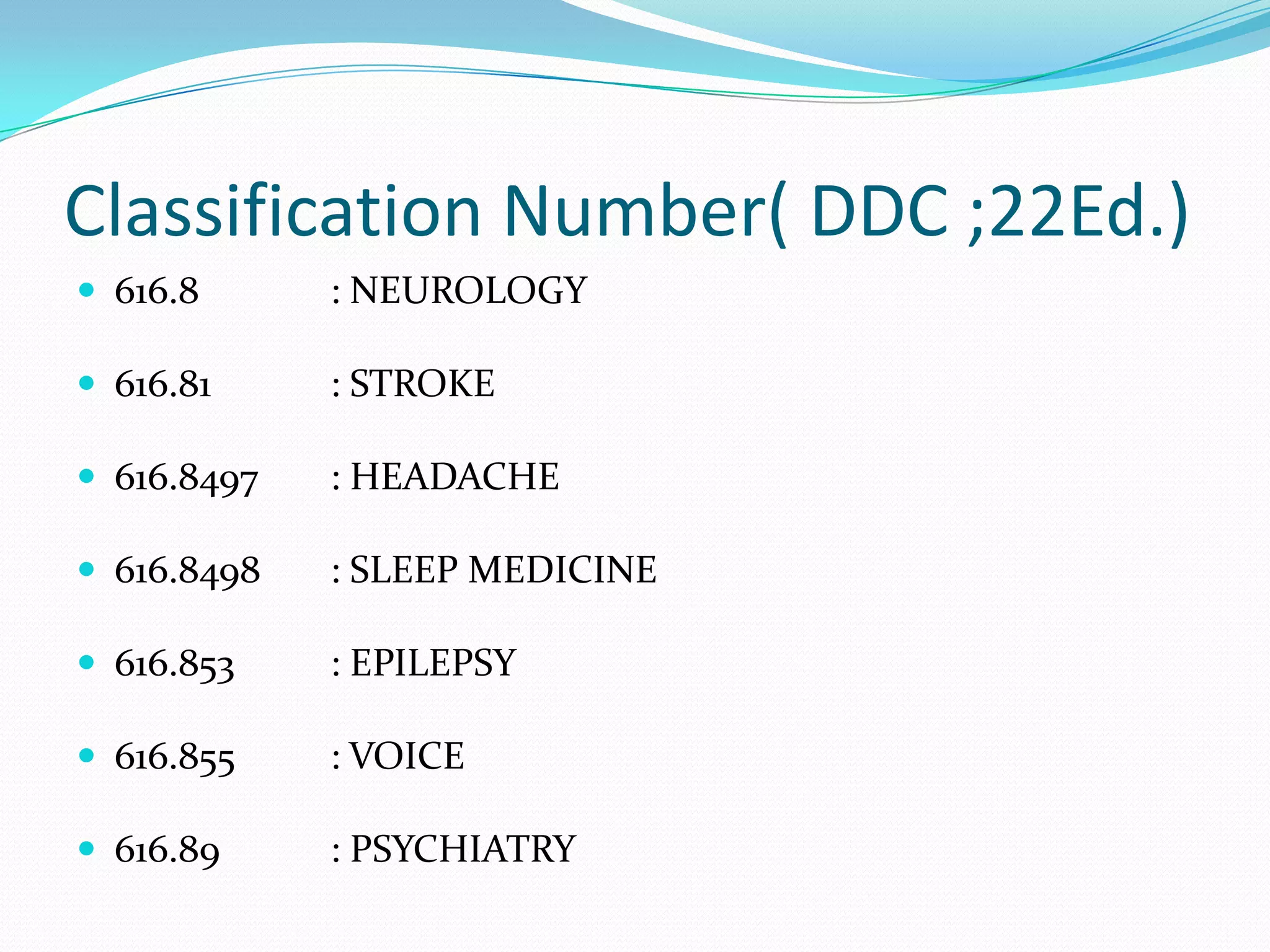 Classification Guideline for Medical College Library Professionals | PPTX