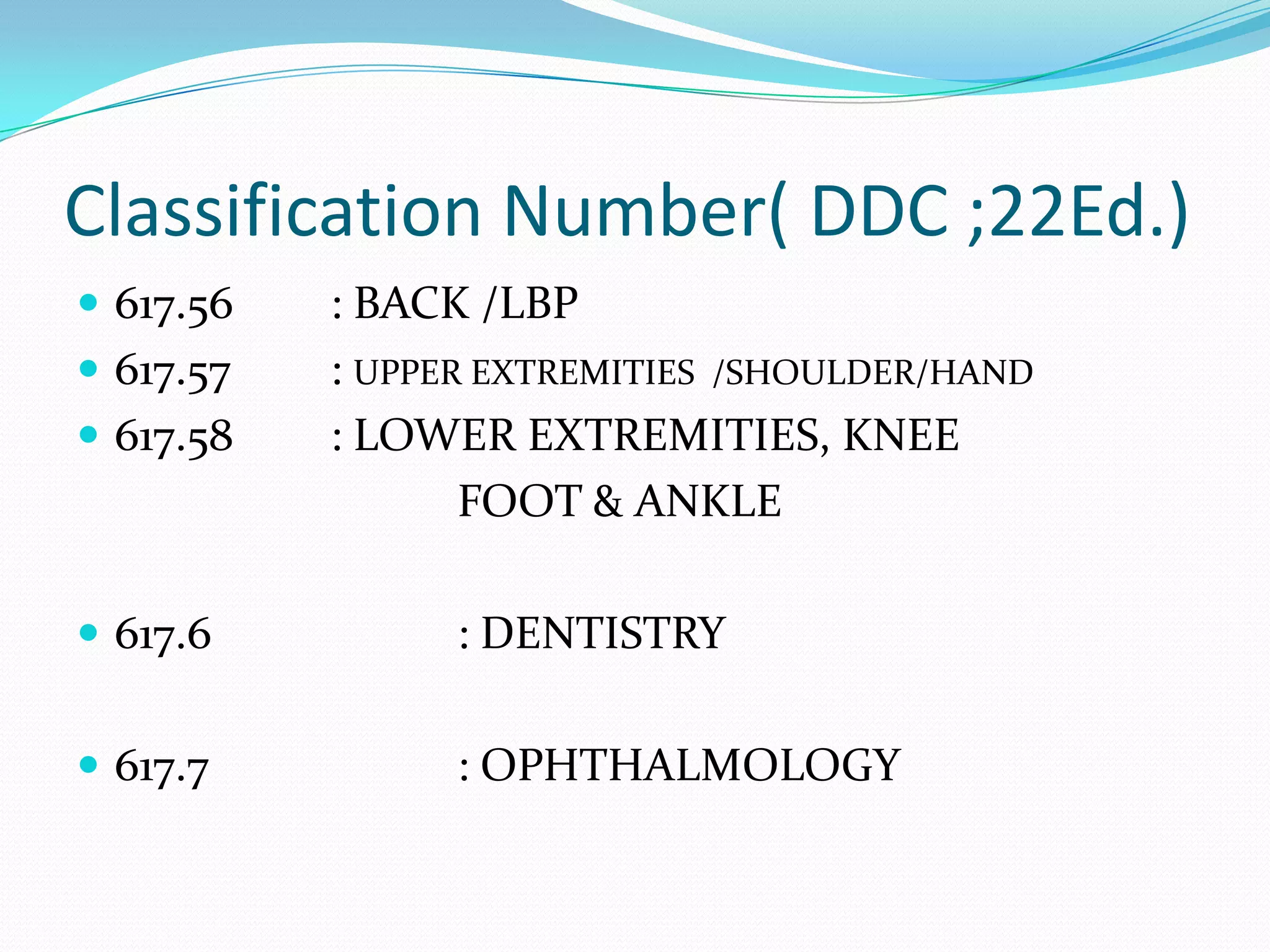 Classification Guideline for Medical College Library Professionals | PPTX