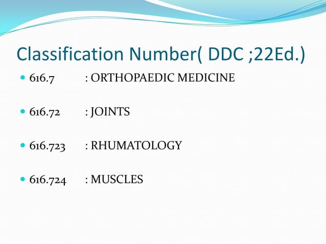 Classification Guideline for Medical College Library Professionals | PPTX