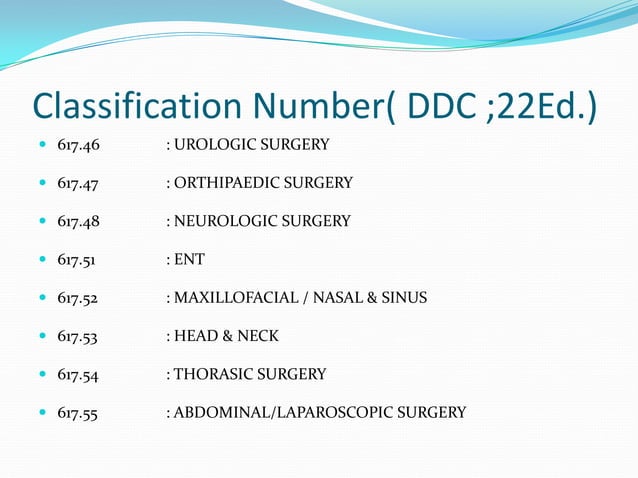 Classification Guideline for Medical College Library Professionals | PPTX