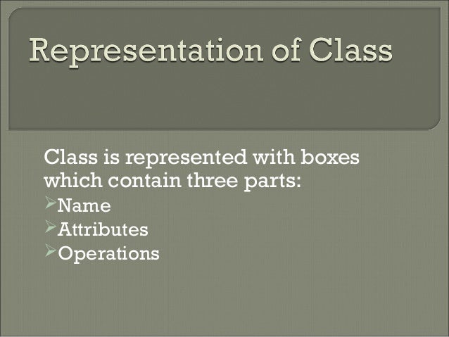 Class diagram presentation
