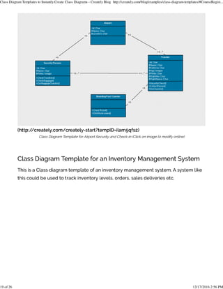 Class diagram templates to instantly create class diagrams creately ...