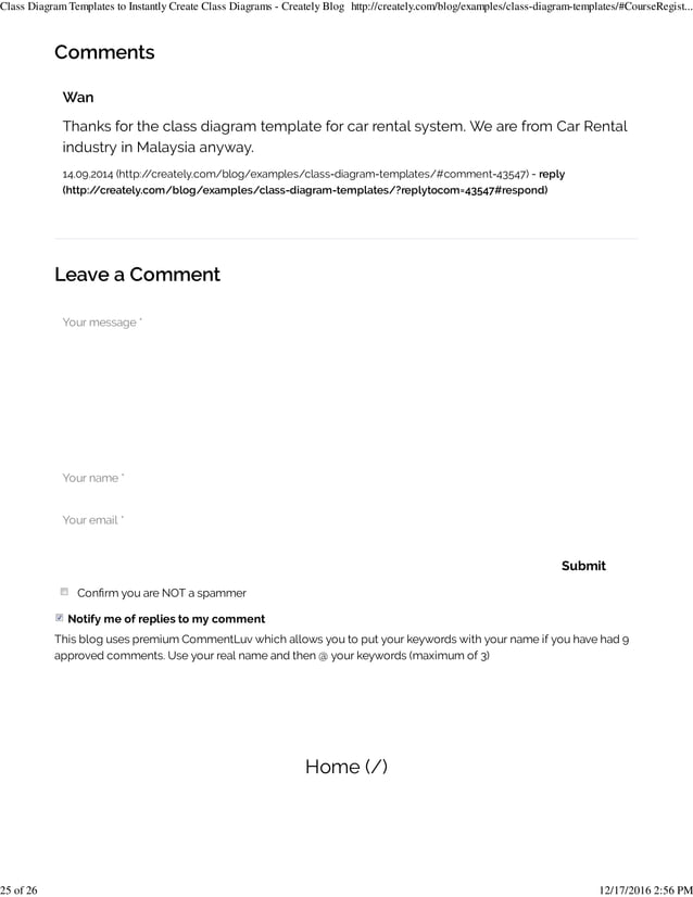 Class diagram templates to instantly create class diagrams creately ...