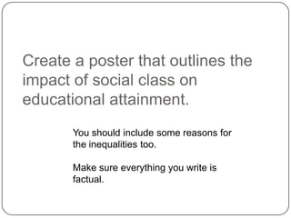 Class differences in education | PPT