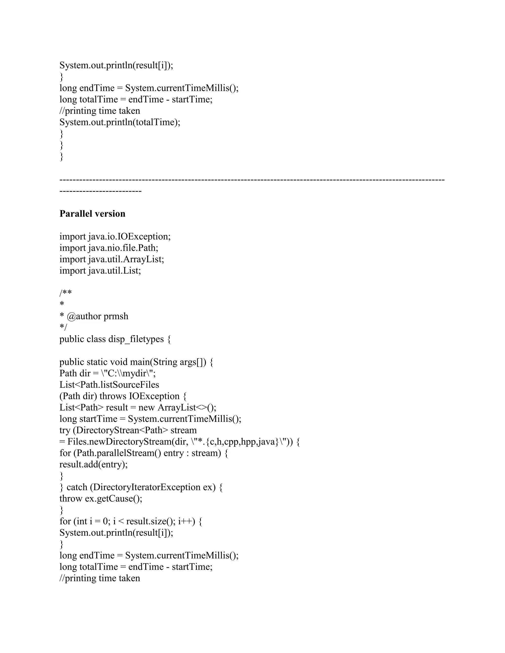 Class Disp Filetypes { Public Static Void Main String Args { Path D Docx