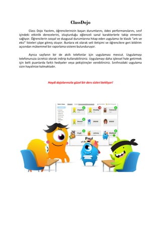 Classdojo kullanım kılavuzu | PDF