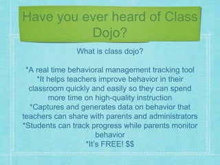 Class dojo promoting pbis boshak | PPTX | Education