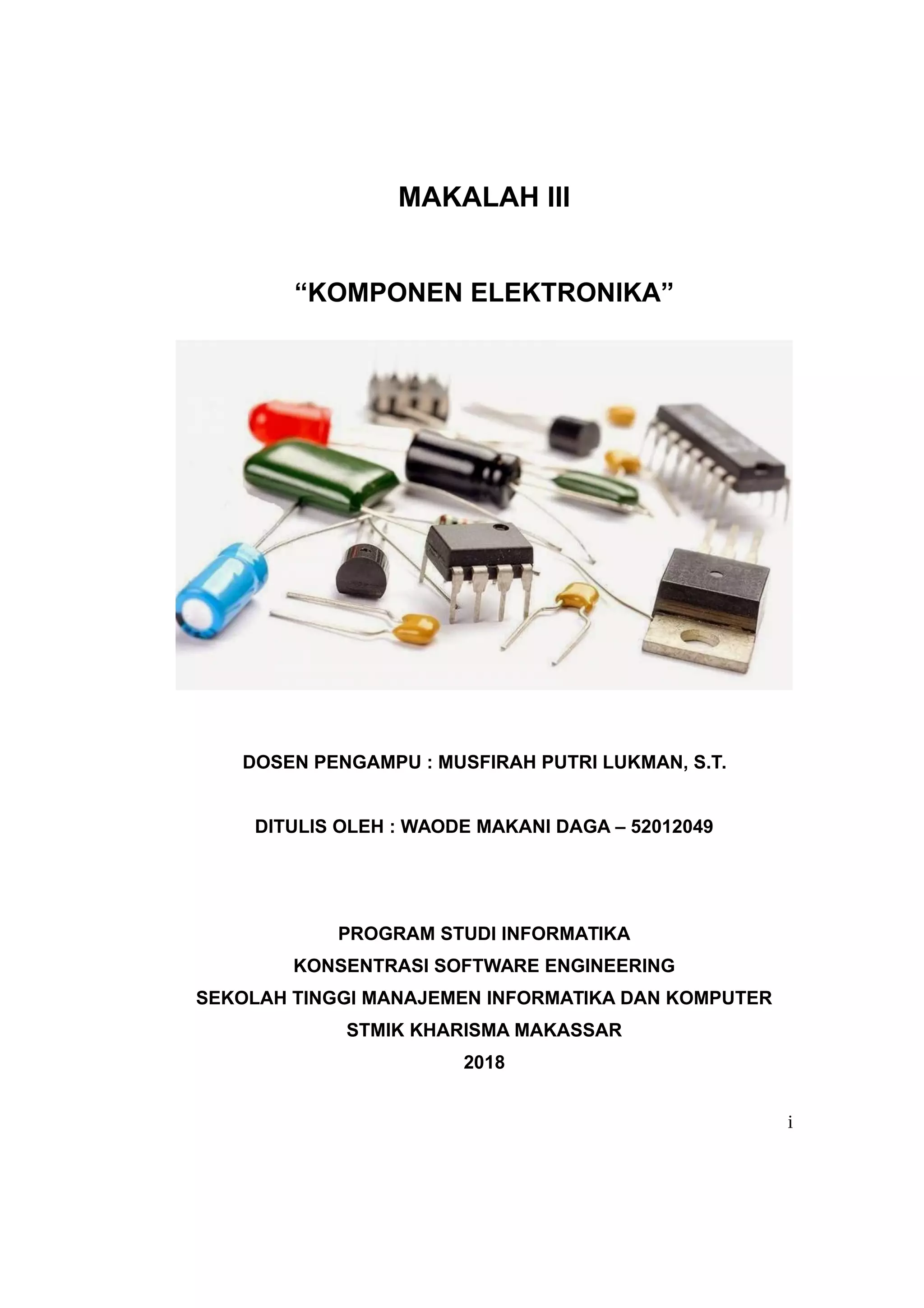 MAKALAH KOMPONEN ELEKTRONIKA - SISTEM DIGITAL | PDF