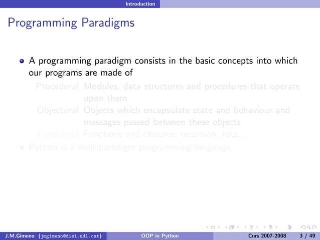 Object-oriented Programming in Python | PDF
