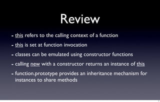 Javascript foundations: Classes and `this` | PPT