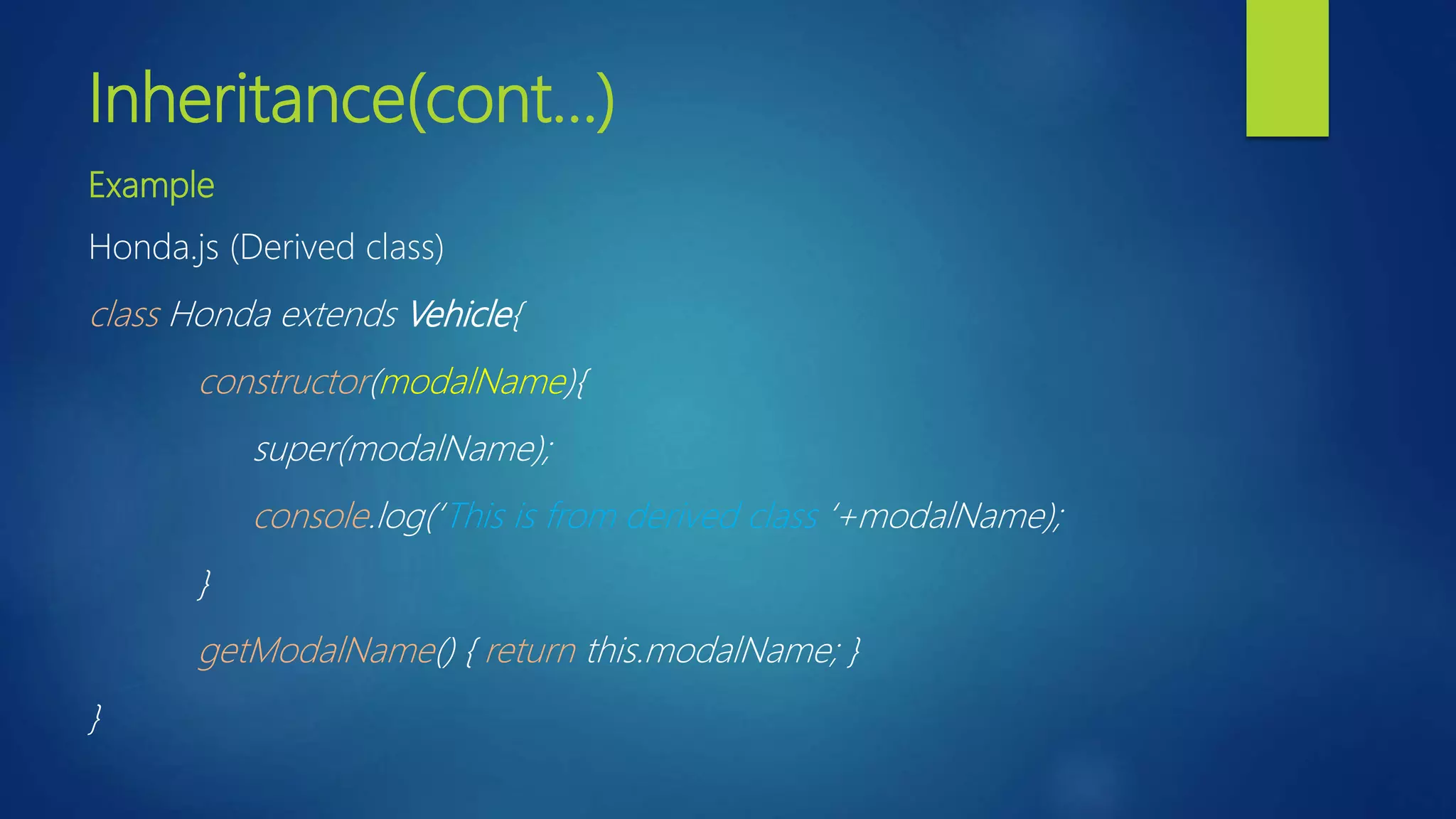 2 Classes Object Oriented Programming In Javascript Es6 Javascript Ppt 9720