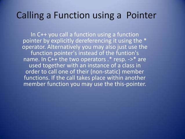 Classes function overloading | PPT