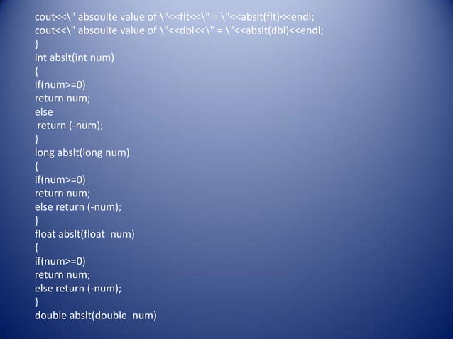 Classes Function Overloading Ppt