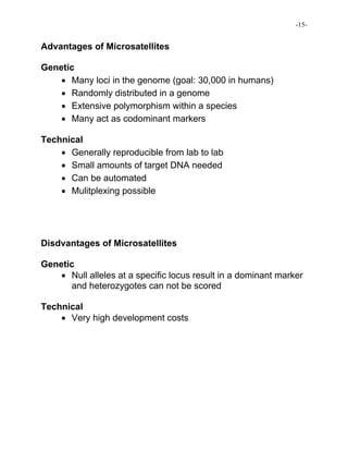 Classes of-molecular-markers | PDF | Biotech and Biomedical Industry | Industries
