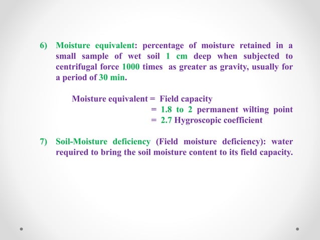Classes and availability of soil water | Soil water Relationship | PPTX