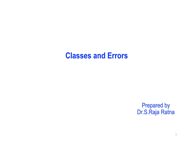 Classes and Errors.pdf