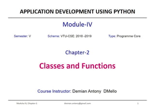 Python Programming ADP VTU CSE 18CS55 Module 4 Chapter 2 | PPT