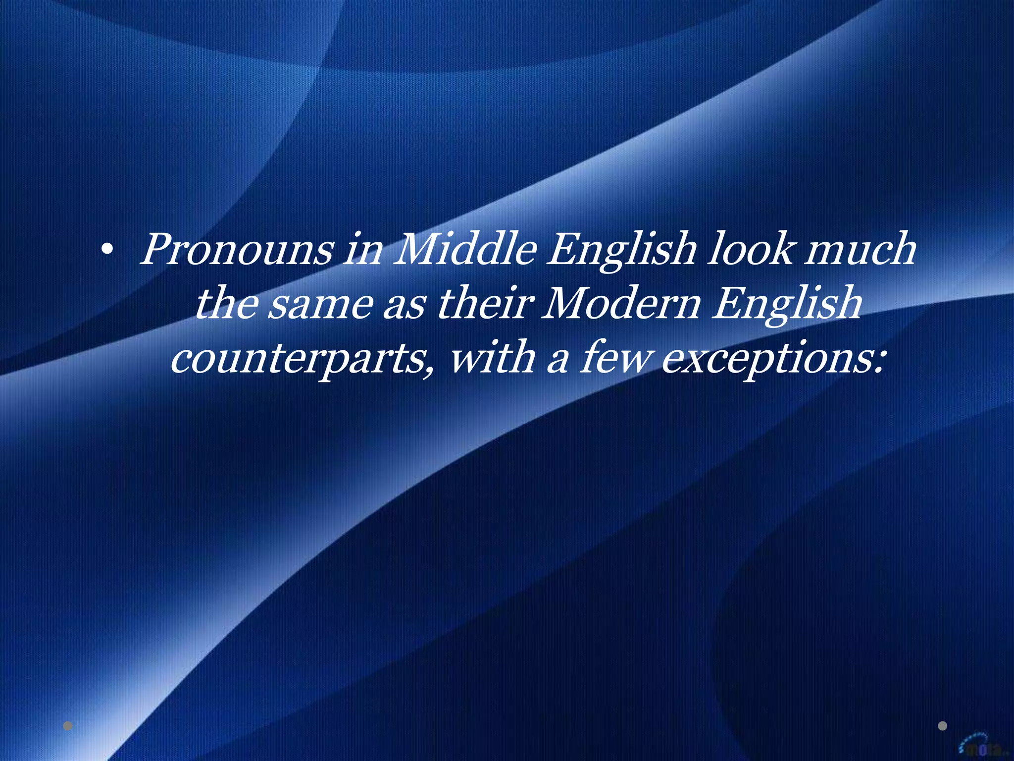 Classes and morphological categories of pronouns in the Old English | PPT
