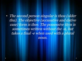 Classes and morphological categories of pronouns in the Old English | PPTX