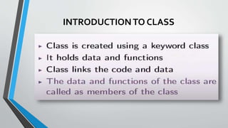 CLASSES AND OBJECT IN python or c++ ppt. | PPTX