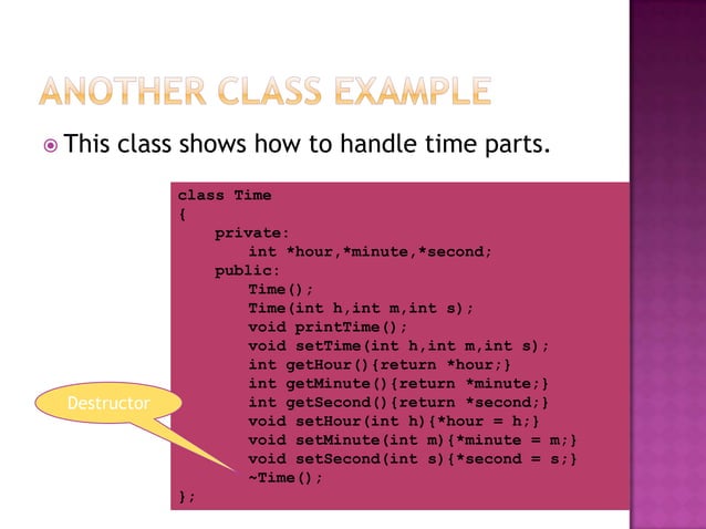Classes and objects | PPTX