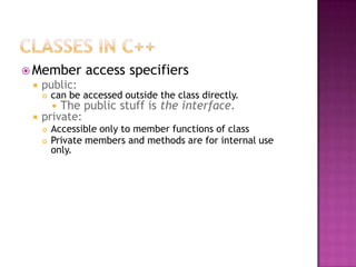 Classes and objects | PPTX