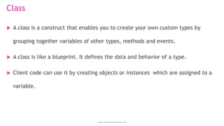 Classes and objects | PPTX