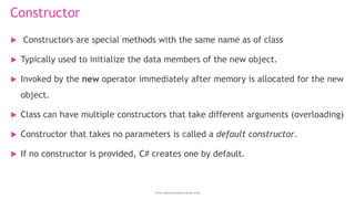 Classes and objects | PPTX