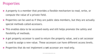 Classes and objects | PPTX