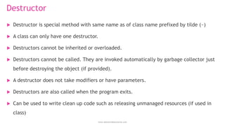 Classes and objects | PPTX