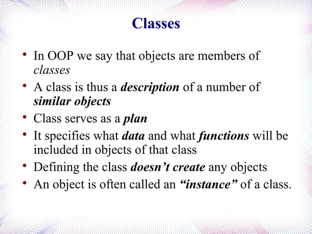 Classes And Objects Ppt