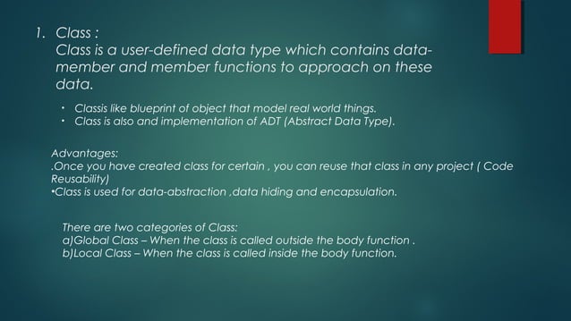 Classes And Objects Ppt
