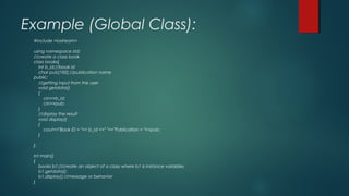 Classes and objects | PPT