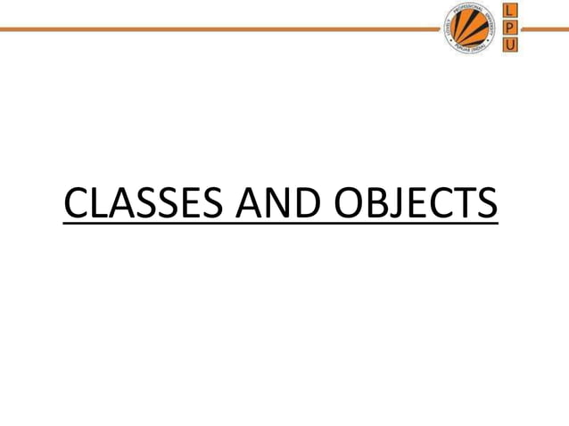Classes And Objects Ppt Programming Languages Computing