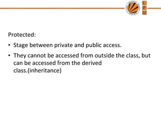 Classes and objects | PPT | Programming Languages | Computing