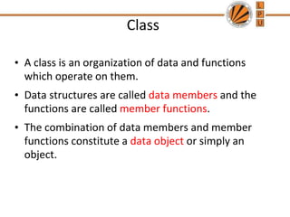 Classes and objects | PPT | Programming Languages | Computing