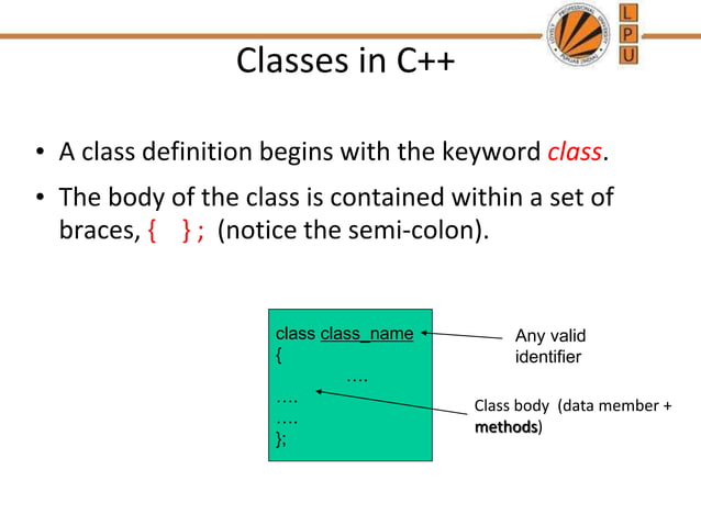 Classes and objects | PPT