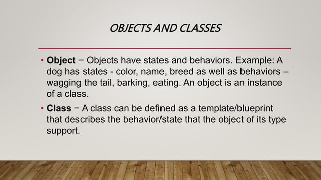 classes and objects concepts.pptx | Programming Languages | Computing