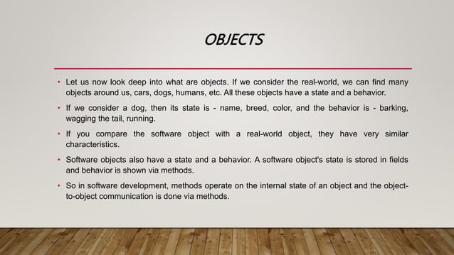 classes and objects concepts.pptx | Programming Languages | Computing